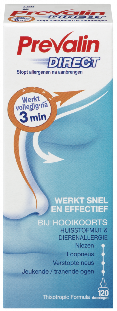 Prevalin Direct Neusspray: voorkomt een allergische reactie | Prevalin