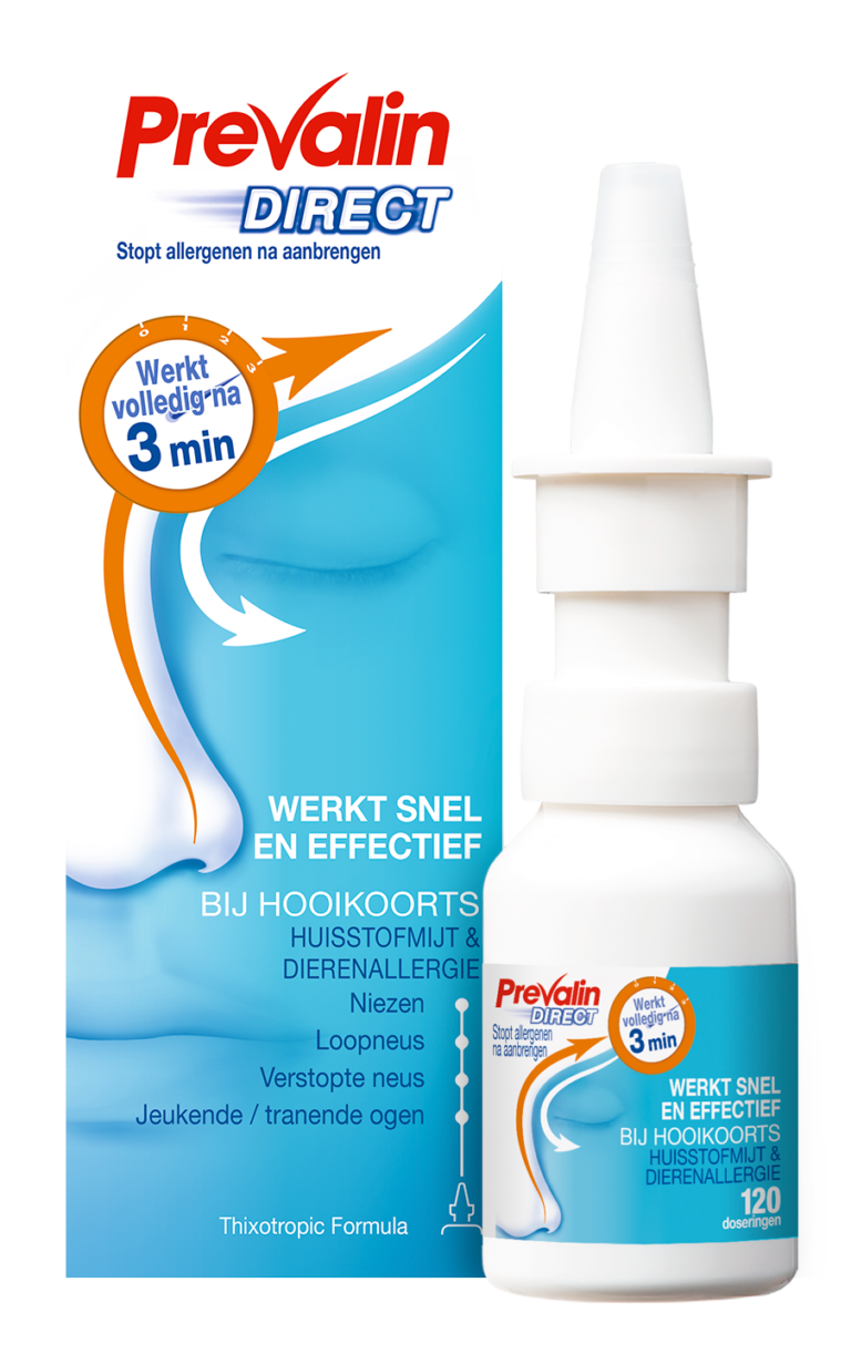 Prevalin Direct Neusspray: voorkomt een allergische reactie | Prevalin